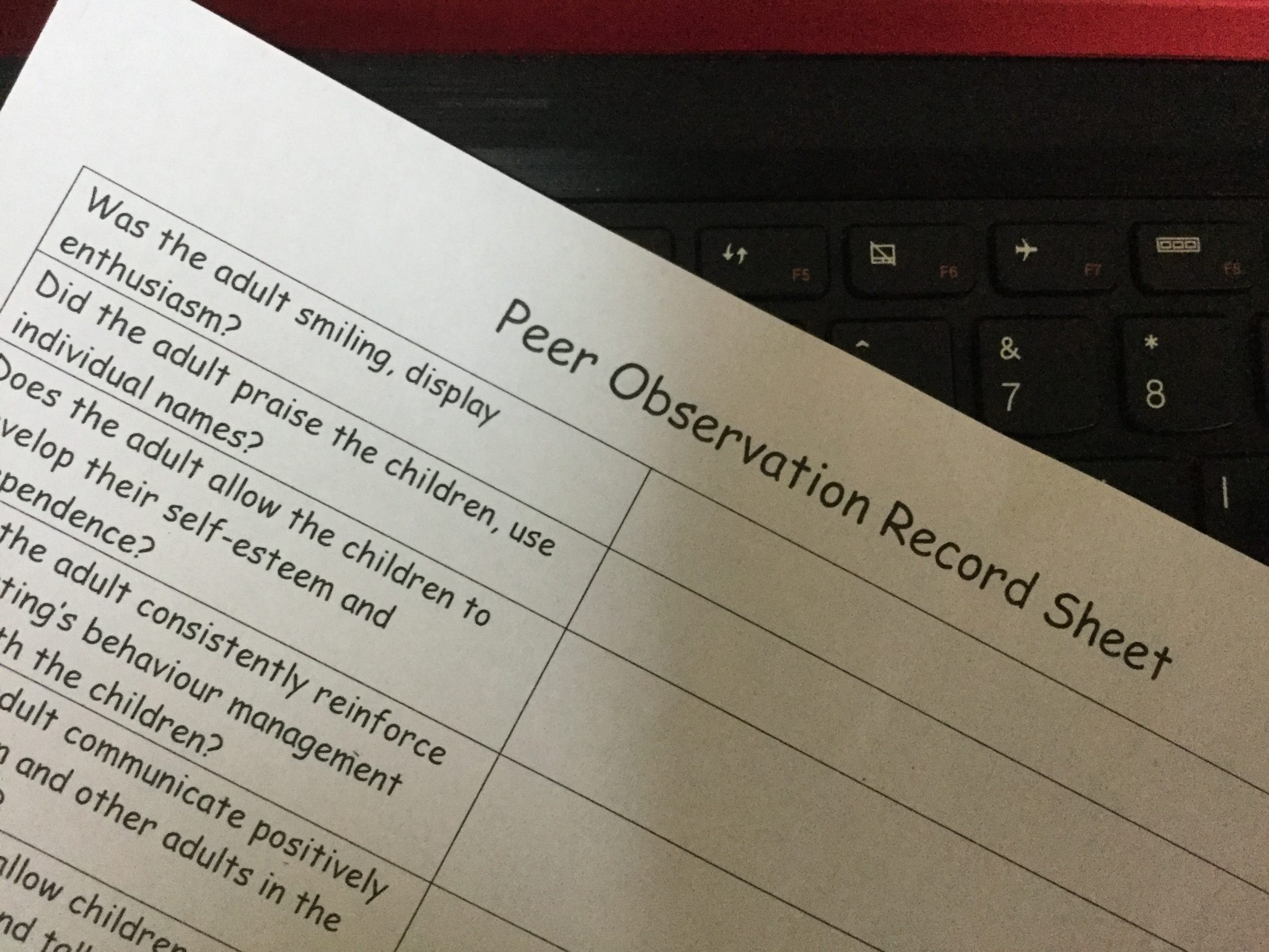 Peer to Peer Observations - Early Years Careers Peer to Peer Observations - Early Years Careers